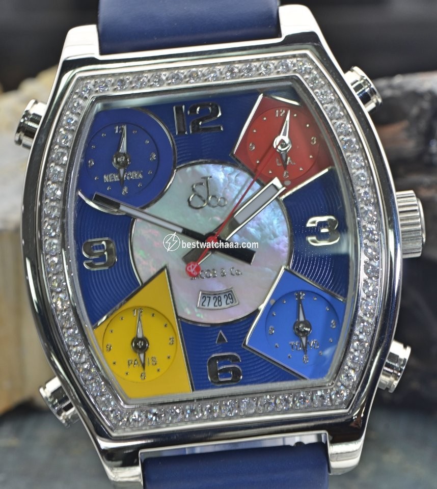 Jacob & Co. Five Time Zone Mens watch Unisex Quartz Steel JC-13D Replica