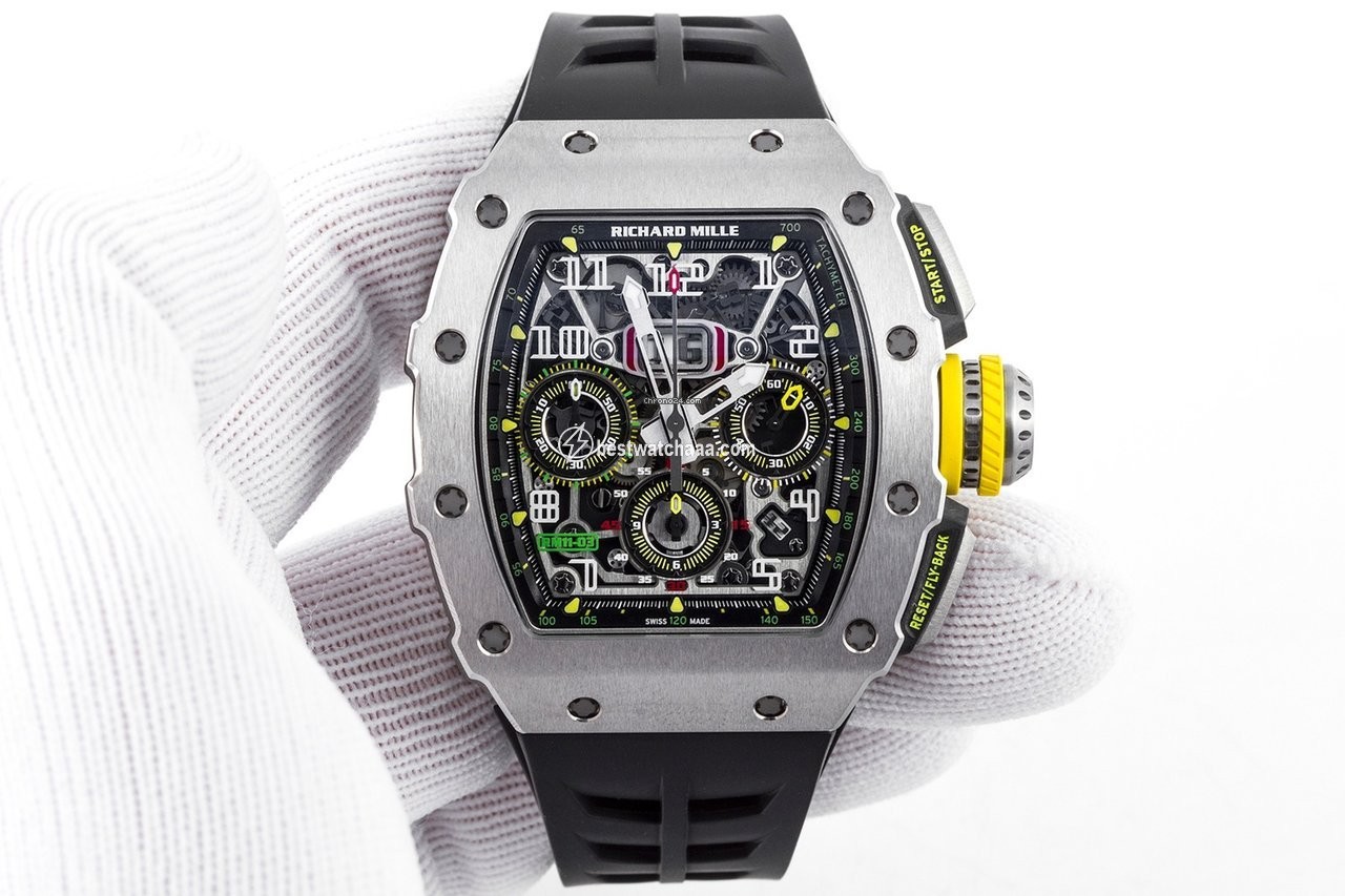 Richard Mille RM 011 Mens watch Unisex Automatic Titanium RM 11-03 Ti ...